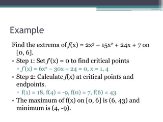 Ap calculus extrema v2 | PPTX