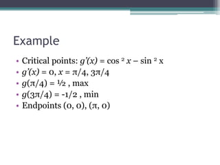 Ap calculus extrema v2 | PPTX