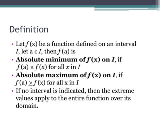 Ap calculus extrema v2 | PPTX