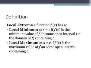 Ap calculus extrema v2 | PPTX