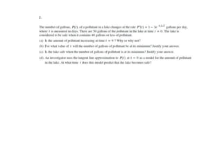 Ap calculus ftc applications frq | PPTX