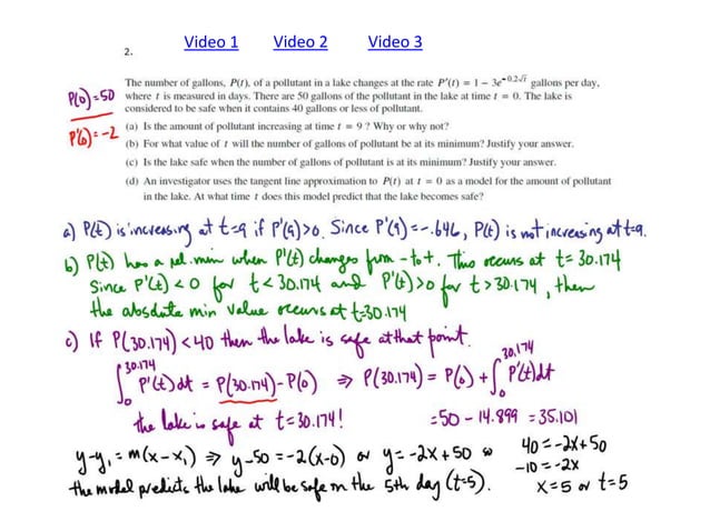 Ap calculus ftc applications frq | PPTX