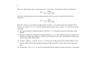 Ap calculus ftc applications frq | PPTX