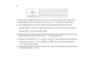 AP Calculus Rectangular and Trapezoidal Approximation FRQ Solutions | PPT