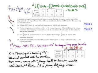 AP Calculus Rectangular and Trapezoidal Approximation FRQ Solutions | PPT