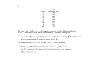 AP Calculus Rectangular and Trapezoidal Approximation FRQ Solutions | PPT