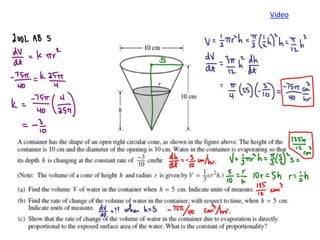 Ap calculus related rates frq | PPTX