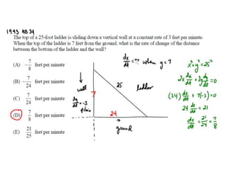 Ap calculus related rates mc | PPT