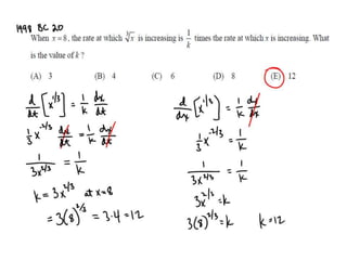 Ap calculus related rates mc | PPT