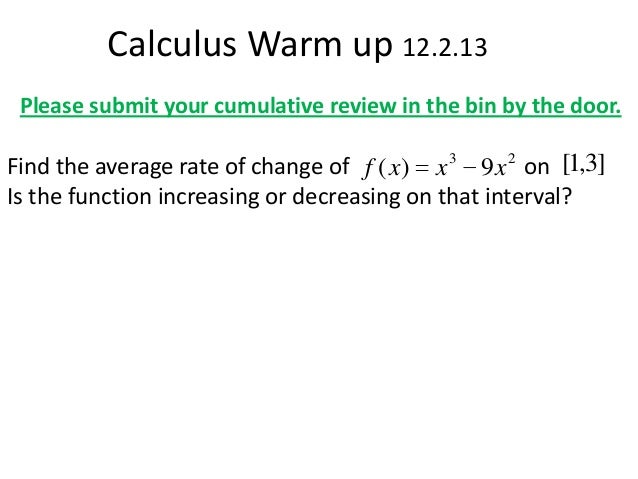 Ap calc warm up 12.2.13