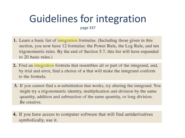 Integration of all 6 trig functions | PPTX