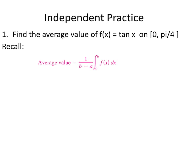 Integration of all 6 trig functions | PPTX