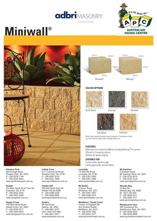 Retaining walls -Miniwall | PDF