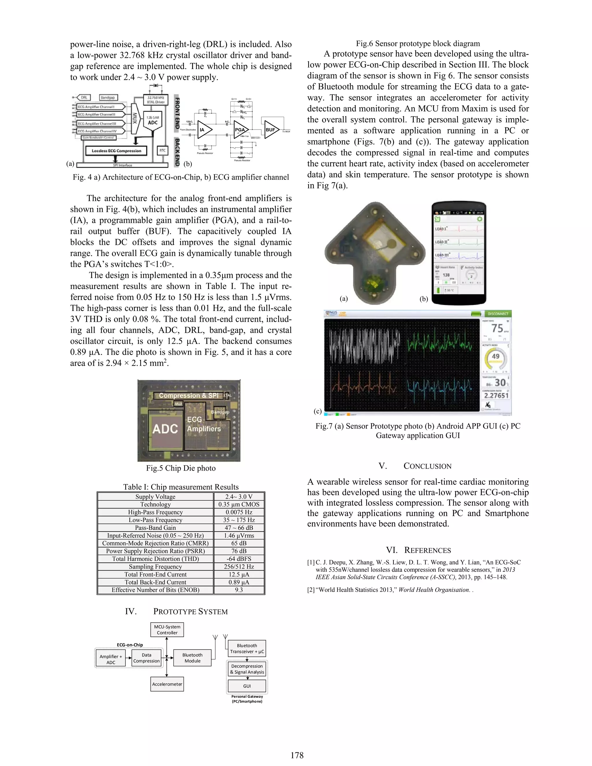 Live demonstration: An ECG-on-Chip for wearable wireless sensors | PDF