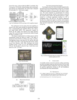 Live demonstration: An ECG-on-Chip for wearable wireless sensors | PDF
