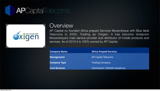 AP Capital Company Profile | PDF