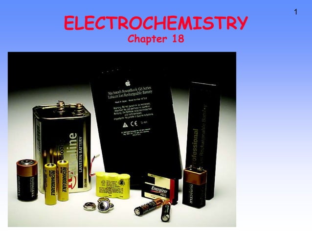 Ap ch 18 electrochemistry ppt | PPTX | Chemistry | Science