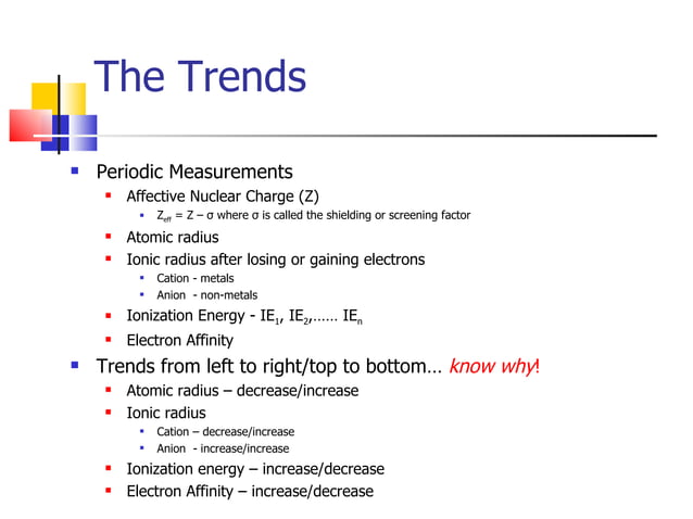 Ap Chapter 8 Periodic Table | PPT