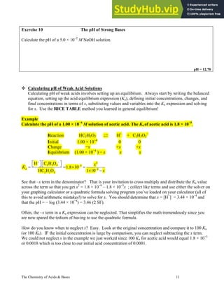 AP Chemistry The Chemistry Of Acids And Bases | PDF