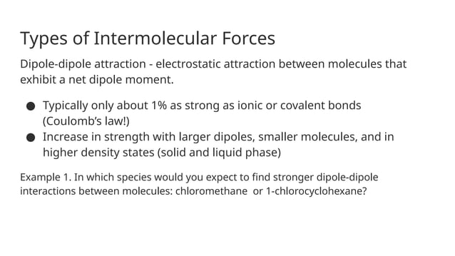 AP Chemistry Unit 10 Lecture #1 - Intermolecular Forces - SS.pptx