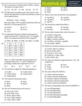 AP CHEM MIDTERM REVIEW | PDF