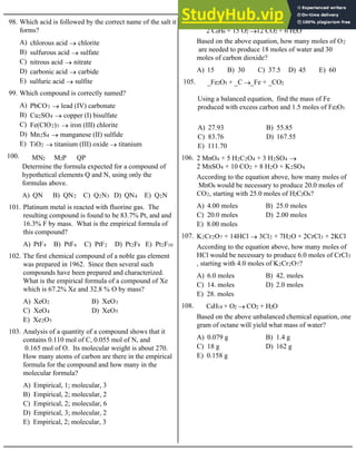AP CHEM MIDTERM REVIEW | PDF