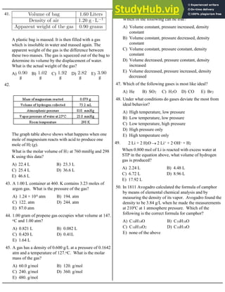 AP CHEM MIDTERM REVIEW | PDF