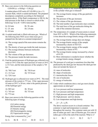 AP CHEM MIDTERM REVIEW | PDF