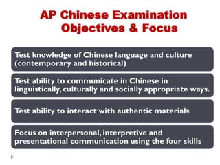 2015NCLC- AP® Chinese Language and Culture: Pre-AP® Instructional ...
