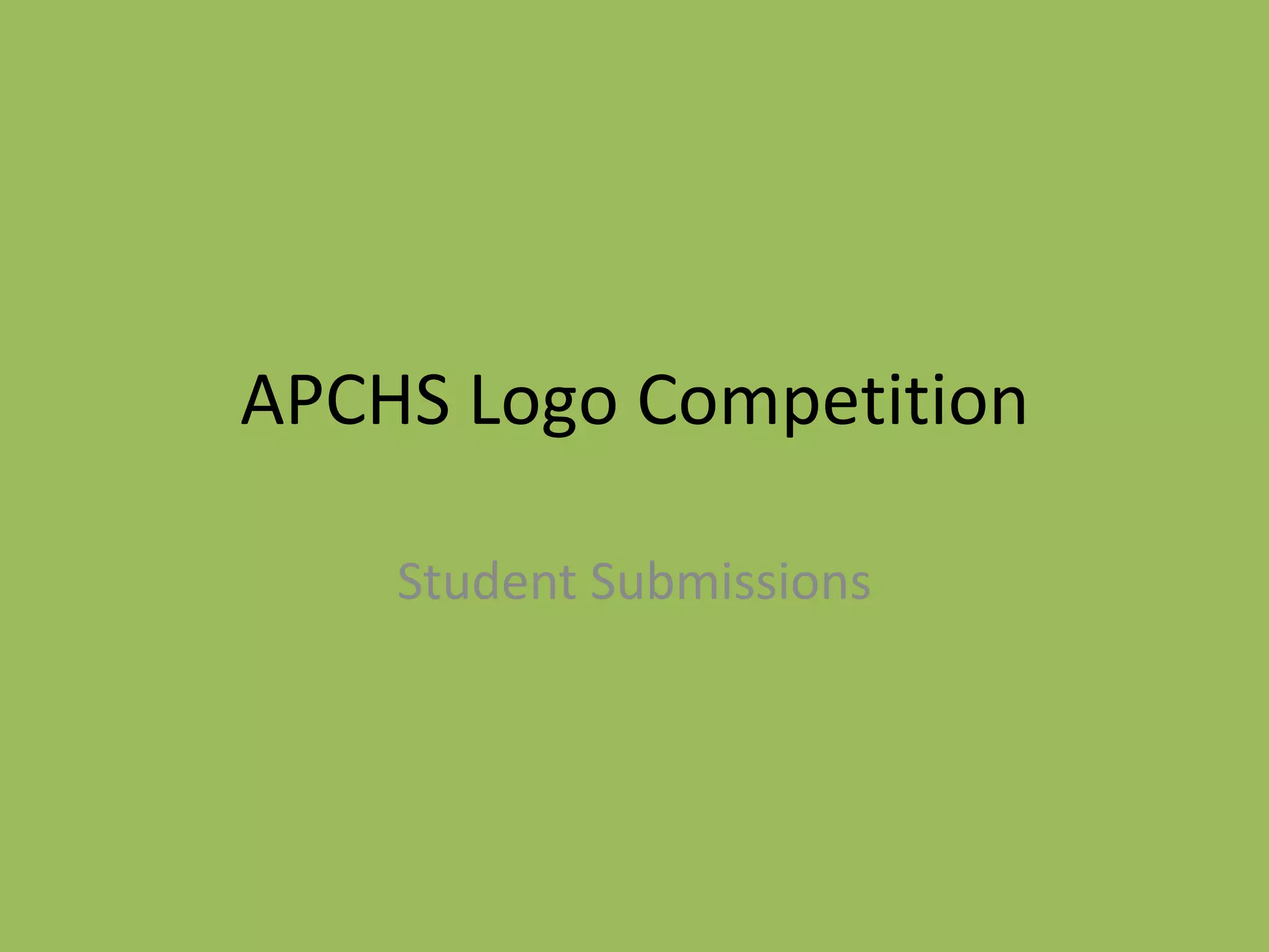 Apchs logo competition finalists | PPTX