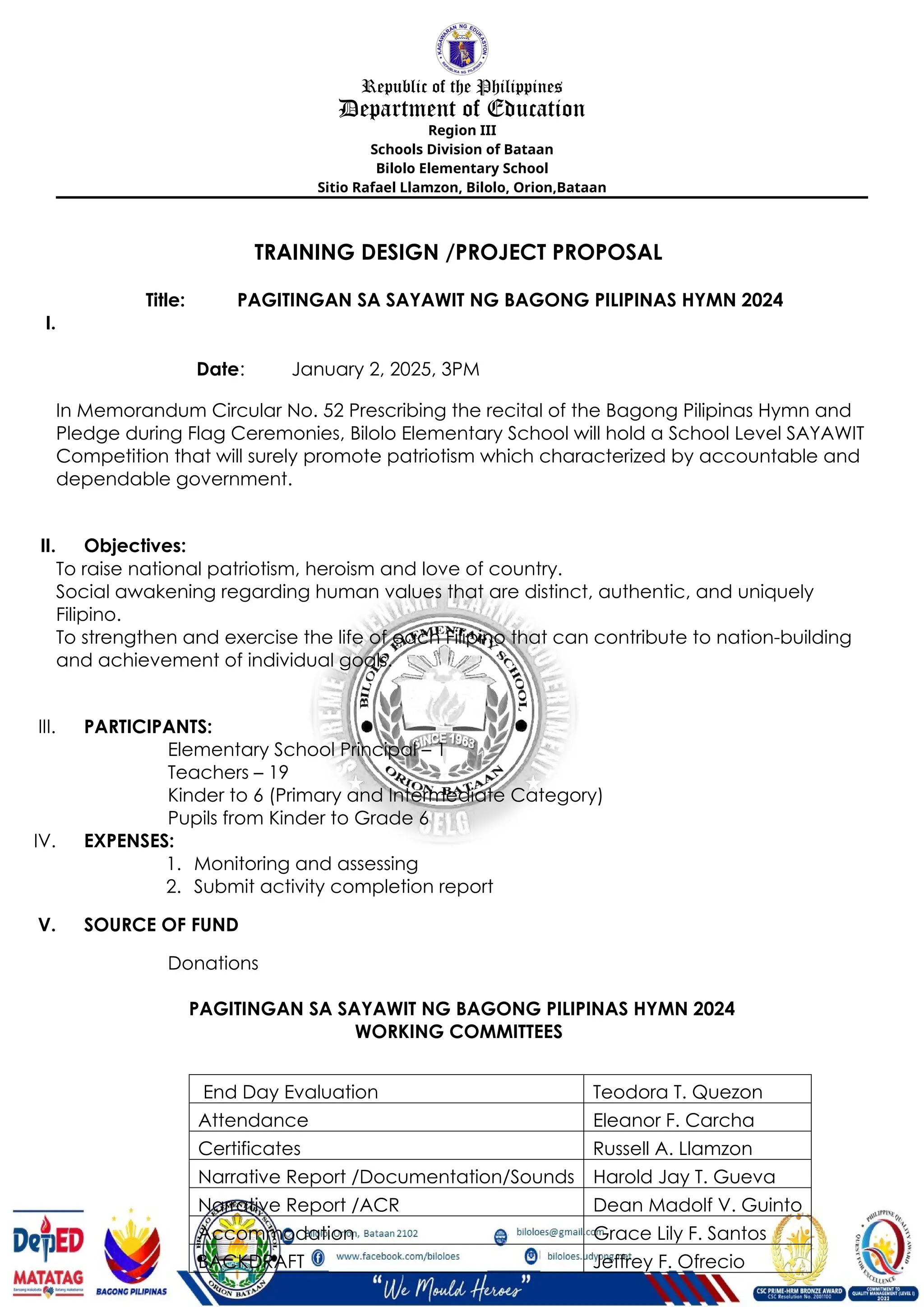 AP CLUB PROJ. PRO,SCH MEMO,.....ACR.docx