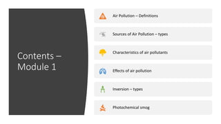 Air Pollution & Control Module 1 | PPTX