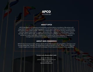 APCO Geopolitical Radar - Q1 2024 | PPT | Free Download