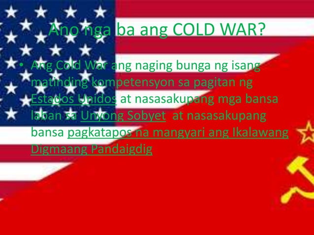 SANHI NG COLD WAR by Alchristian De Vera | PPTX