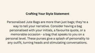 Personalised Jute Bags | PDF