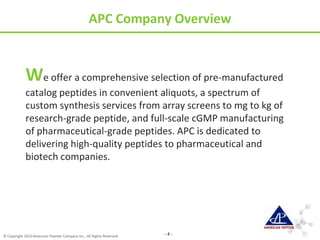 American Peptide Co. Overview | PPT