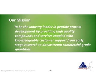 American Peptide Co. Overview | PPSX | Endocrine and Metabolic Diseases ...