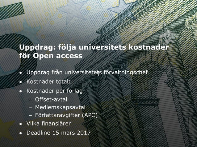 Article Processing Charges på SUB | PPT