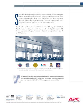 APC Rack Systems | PDF