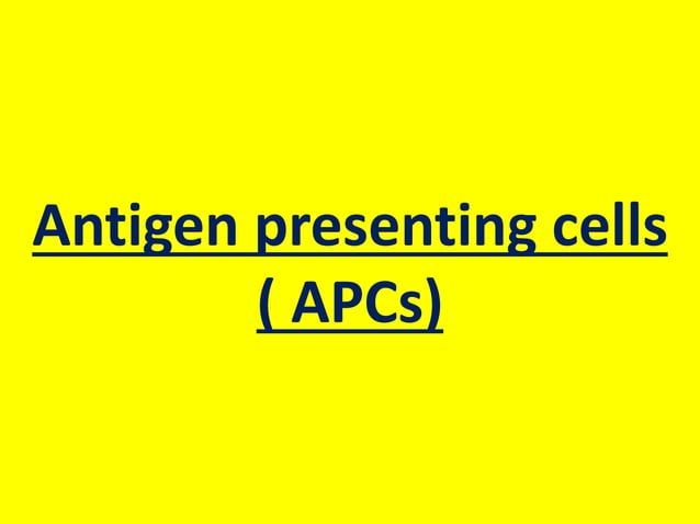 Antigen Presenting cells(APCs) | PPTX | Chemistry | Science