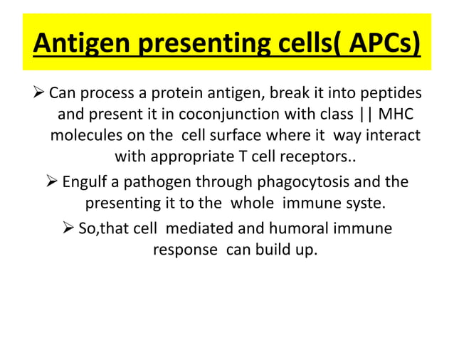 Antigen Presenting cells(APCs) | PPTX | Chemistry | Science