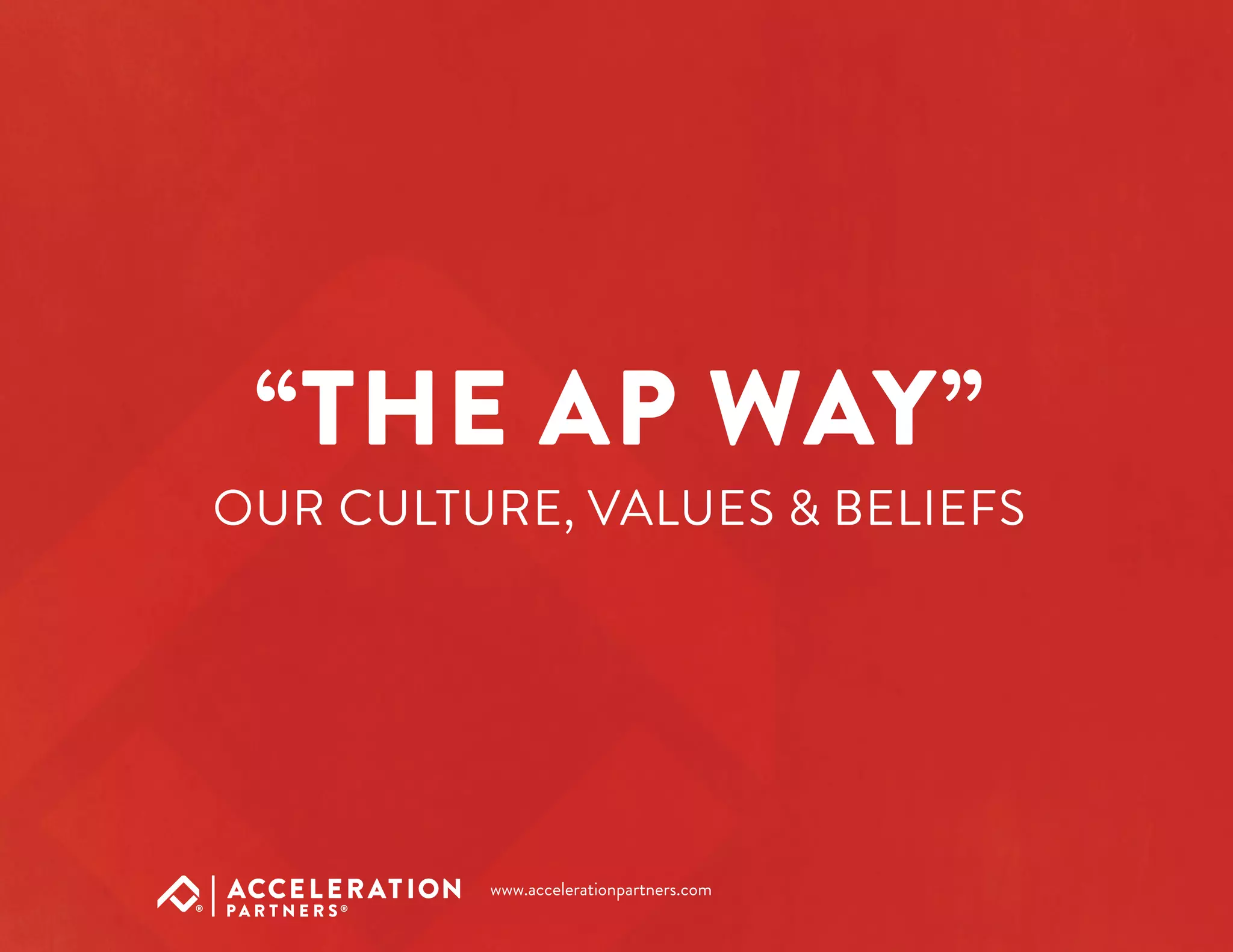 AP Culture Deck - The AP Way | PPT