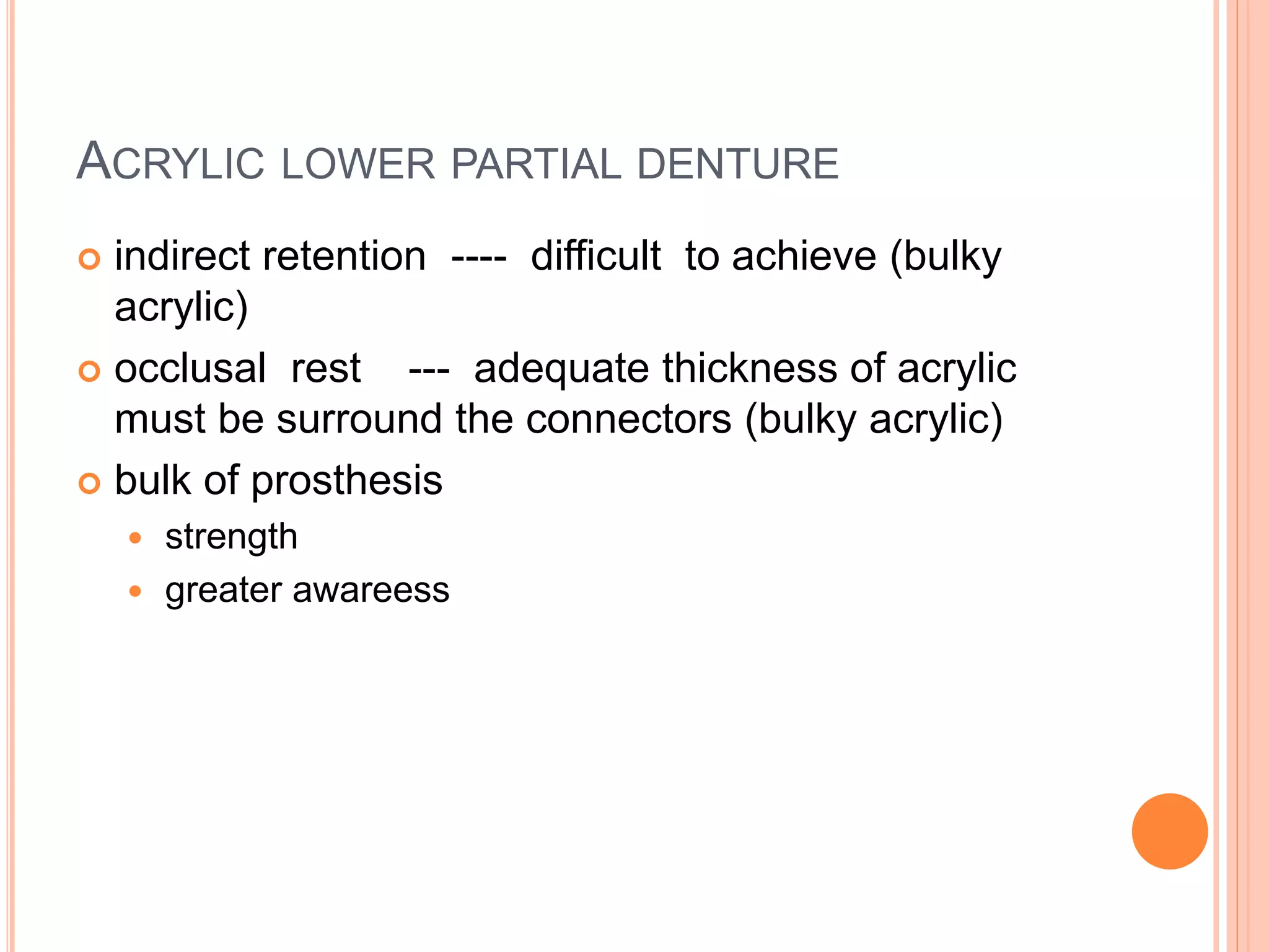 Acrylic partial denture | PPTX