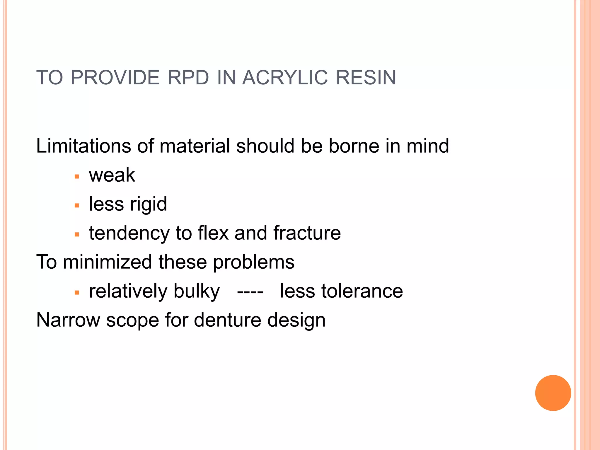 Acrylic partial denture | PPTX