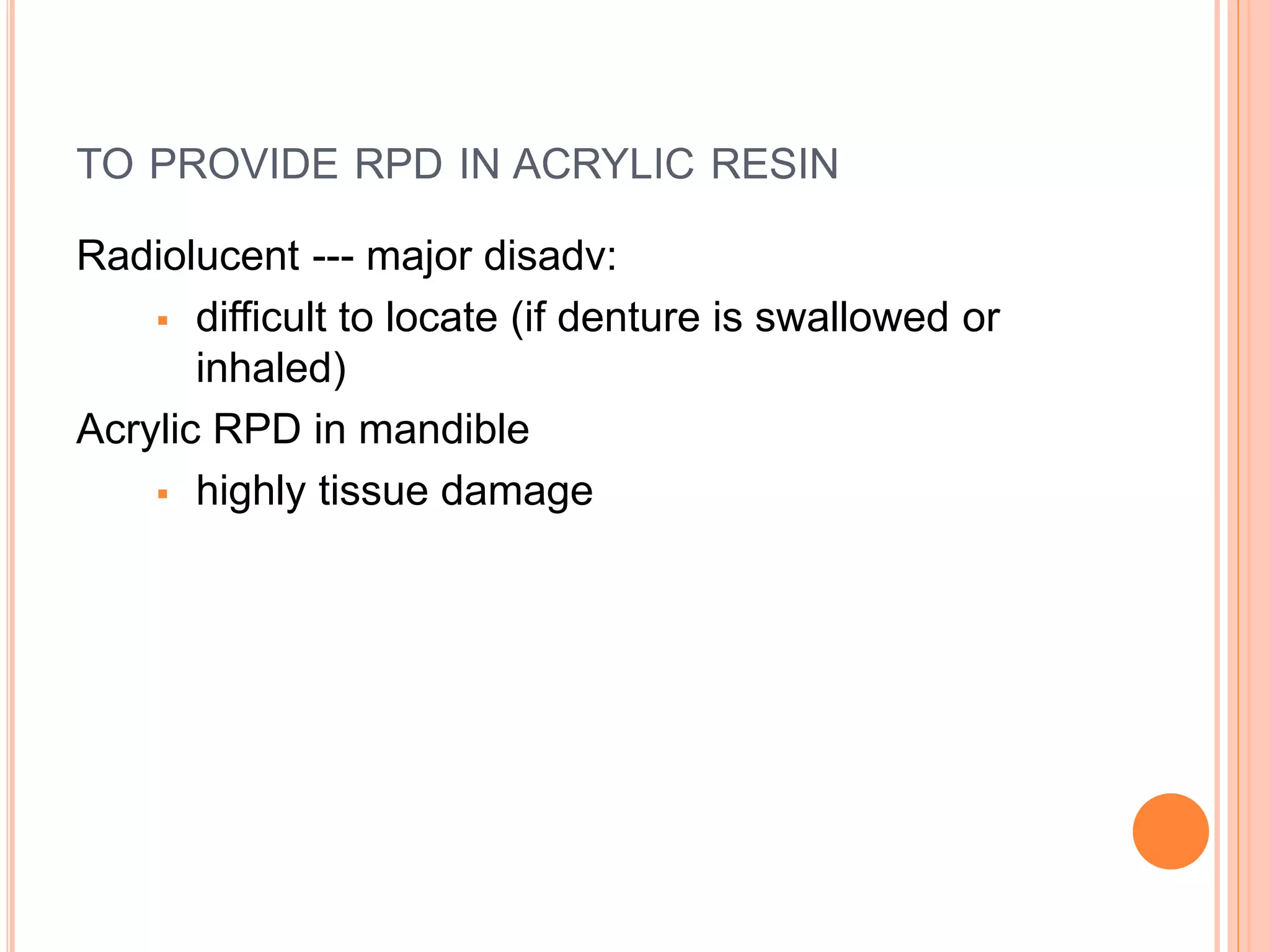 Acrylic partial denture | PPTX