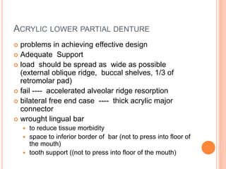 Acrylic partial denture | PPTX