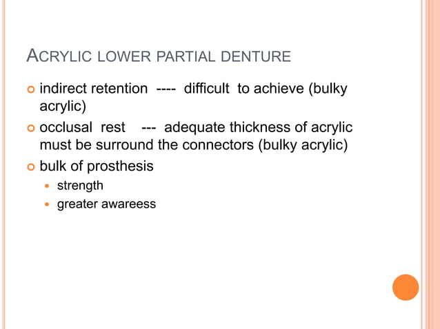 Acrylic partial denture | PPTX