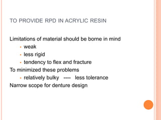 Acrylic partial denture | PPTX