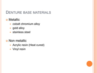 Acrylic partial denture | PPTX