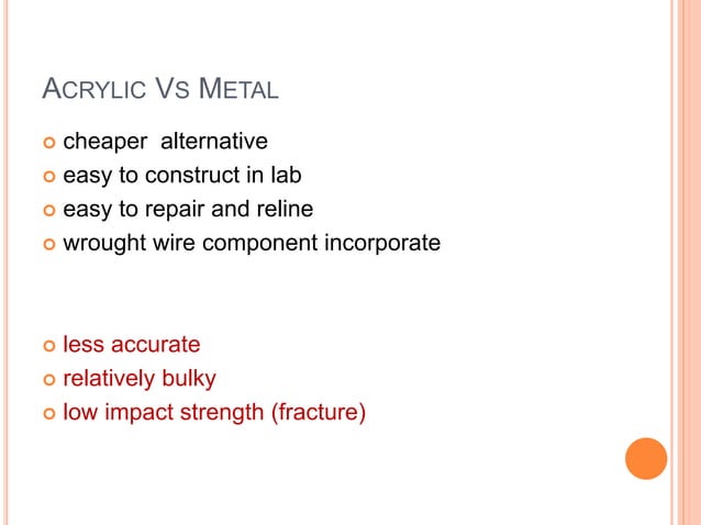 Acrylic partial denture | PPTX